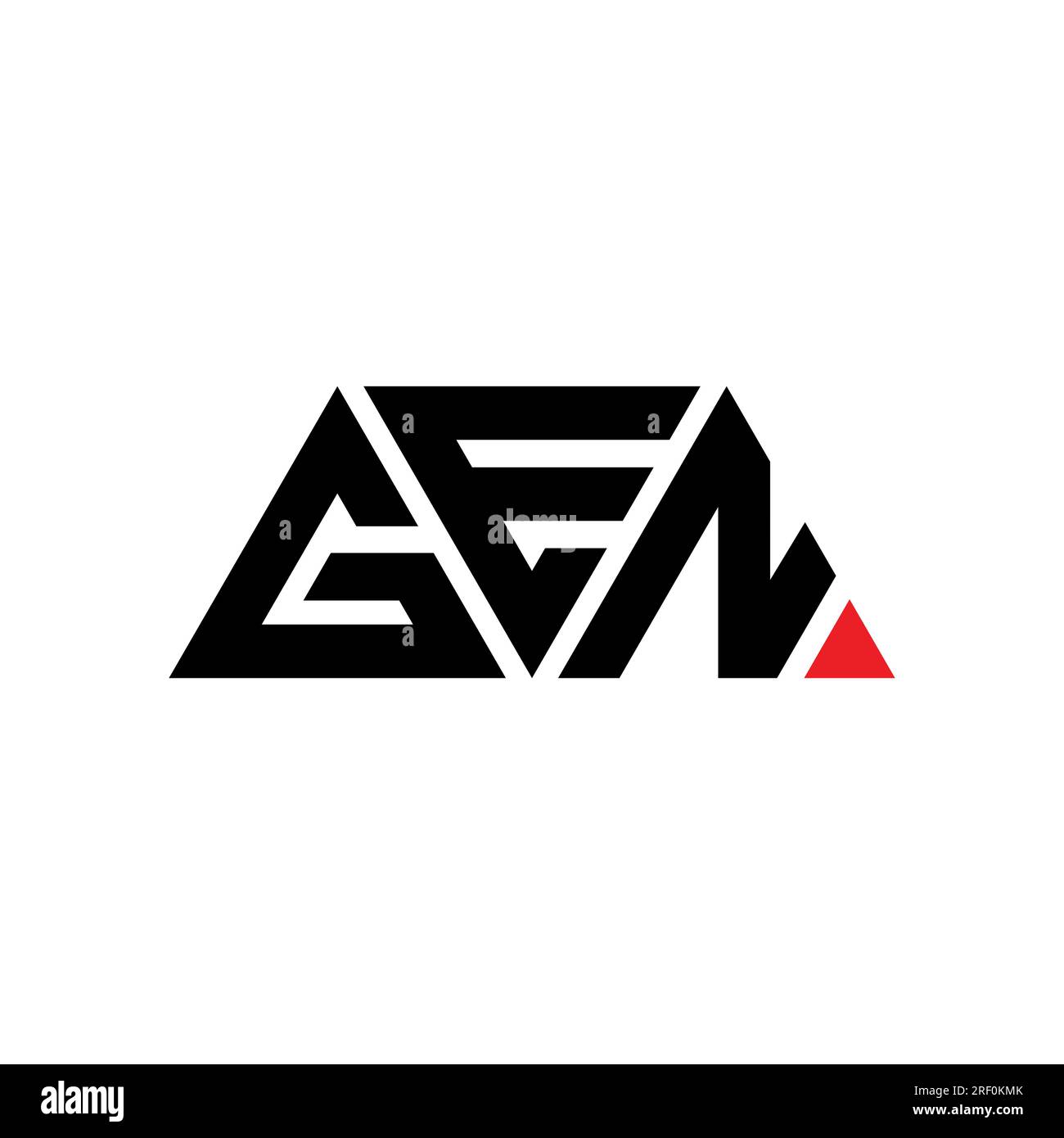 GEN triangle letter logo design with triangle shape. GEN triangle logo ...