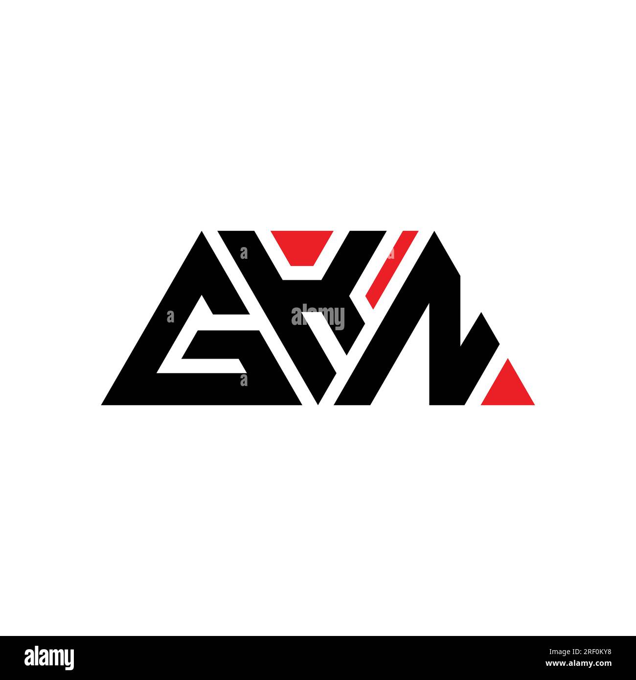 GKN triangle letter logo design with triangle shape. GKN triangle logo ...