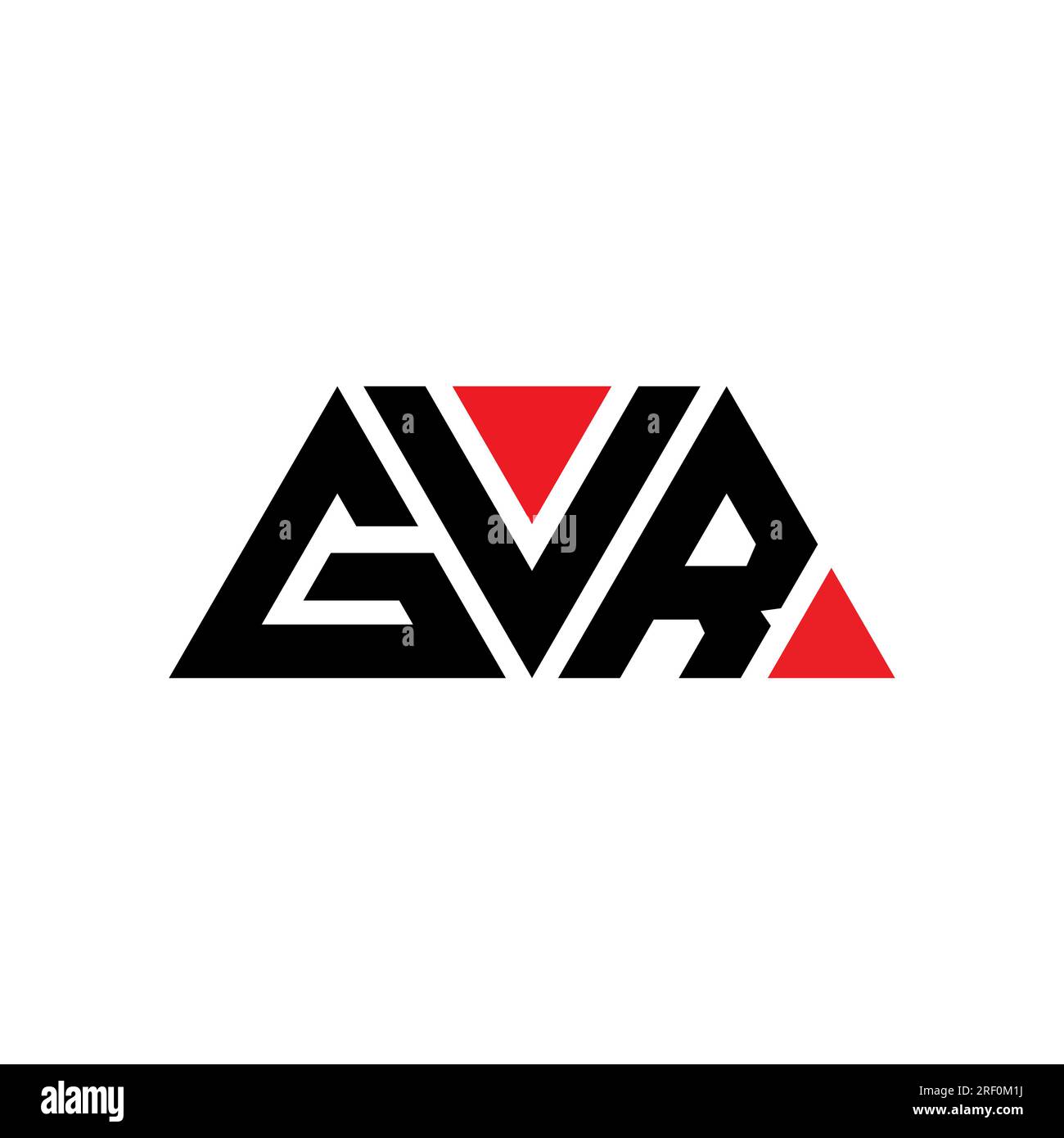 GVR triangle letter logo design with triangle shape. GVR triangle logo ...