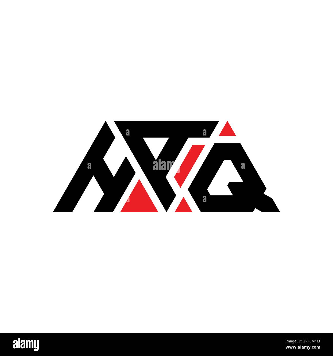 HAQ triangle letter logo design with triangle shape. HAQ triangle logo ...