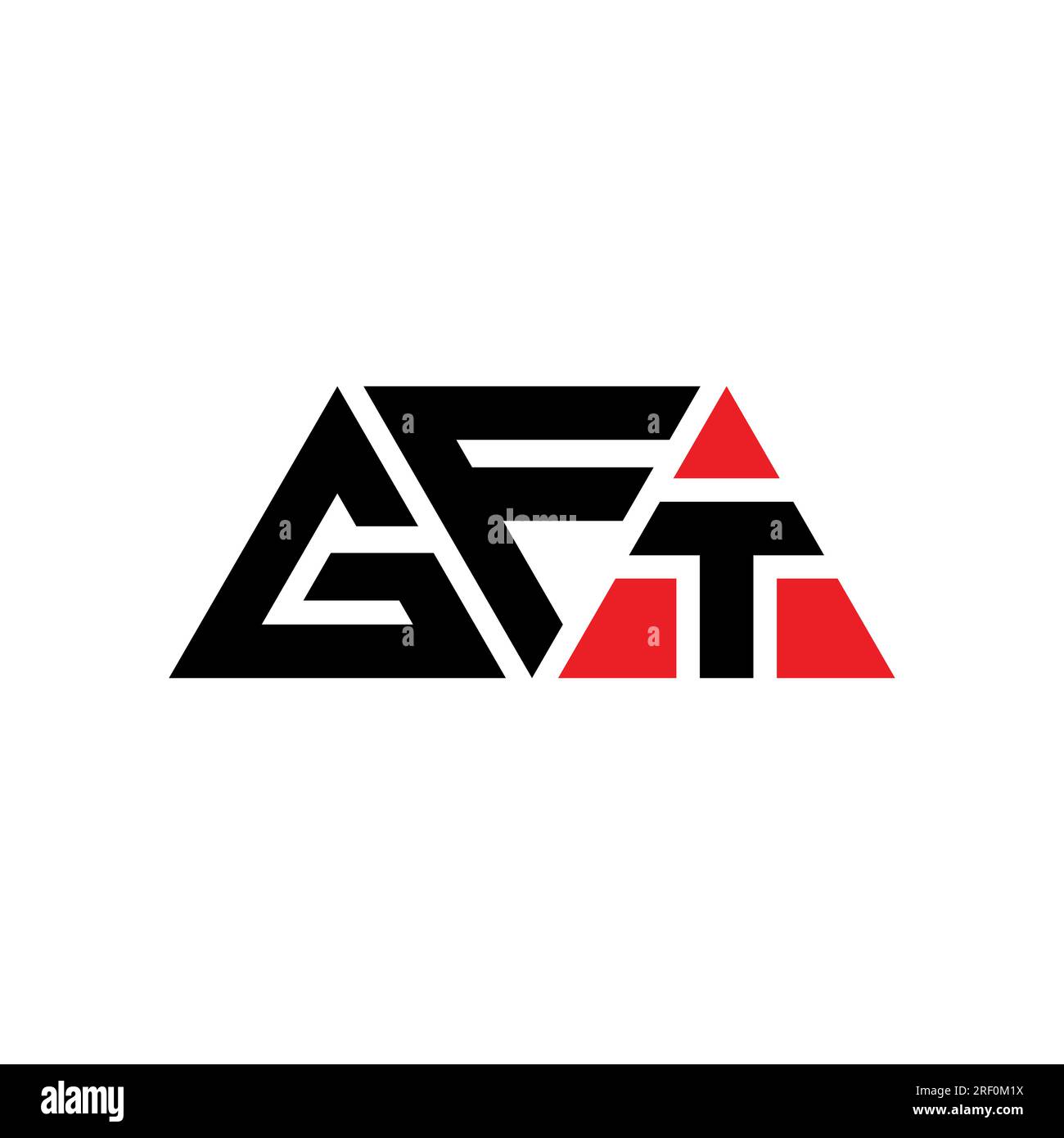 GFT triangle letter logo design with triangle shape. GFT triangle logo ...