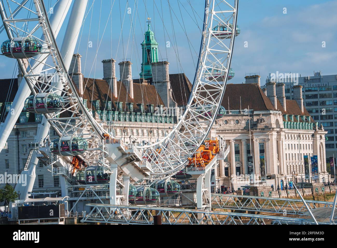 London Eye over Thames River in London Stock Photo - Alamy
