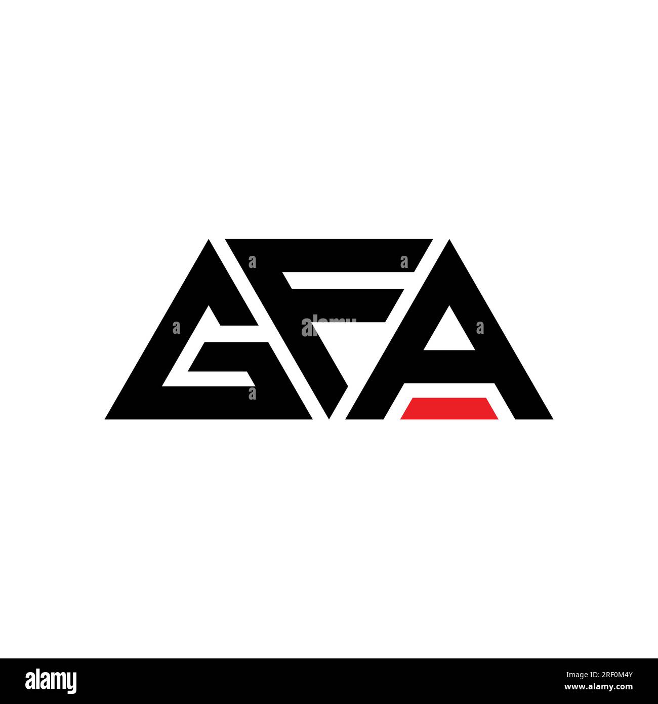 GFA triangle letter logo design with triangle shape. GFA triangle logo ...