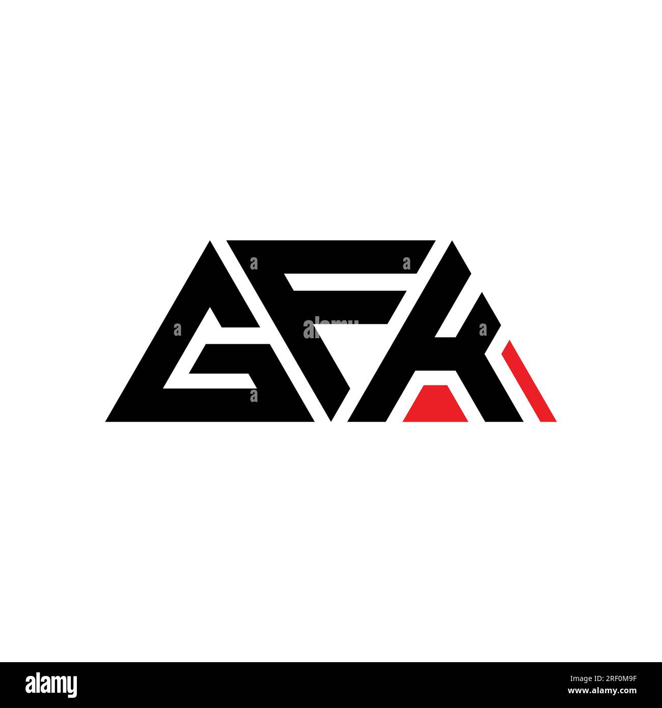 GFK triangle letter logo design with triangle shape. GFK triangle logo ...