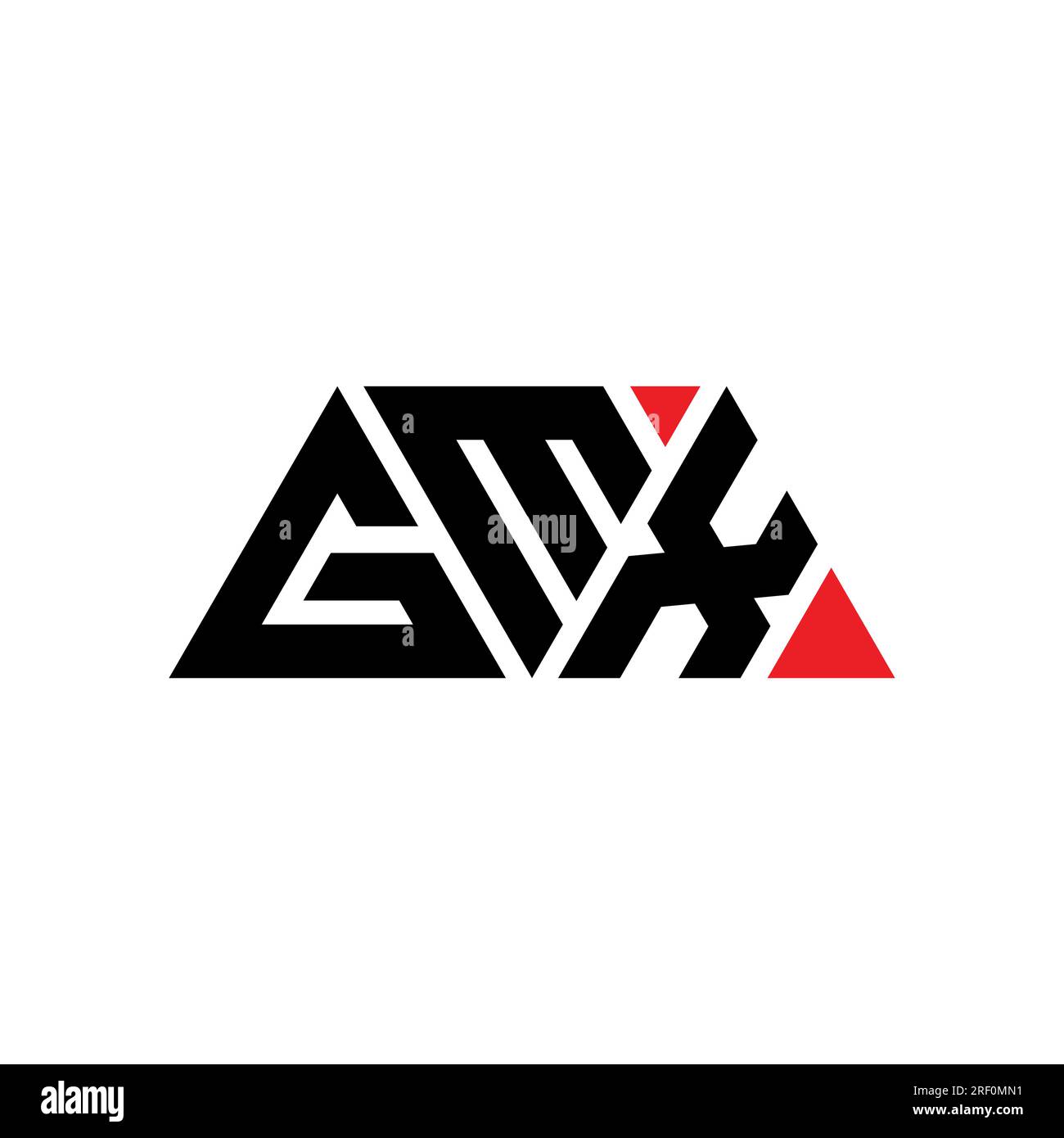 GMX triangle letter logo design with triangle shape. GMX triangle logo ...