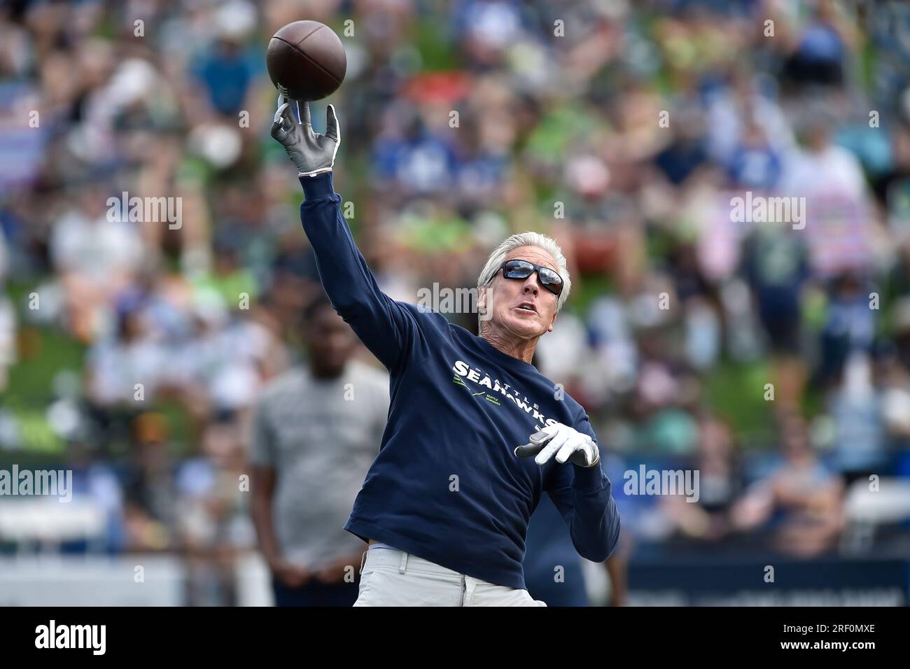 Renton, WA, USA. 30th July, 2023. Seattle Seahawks Head Coach Pete ...