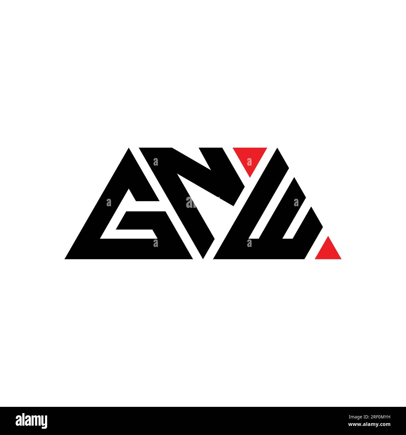 GNW triangle letter logo design with triangle shape. GNW triangle logo ...