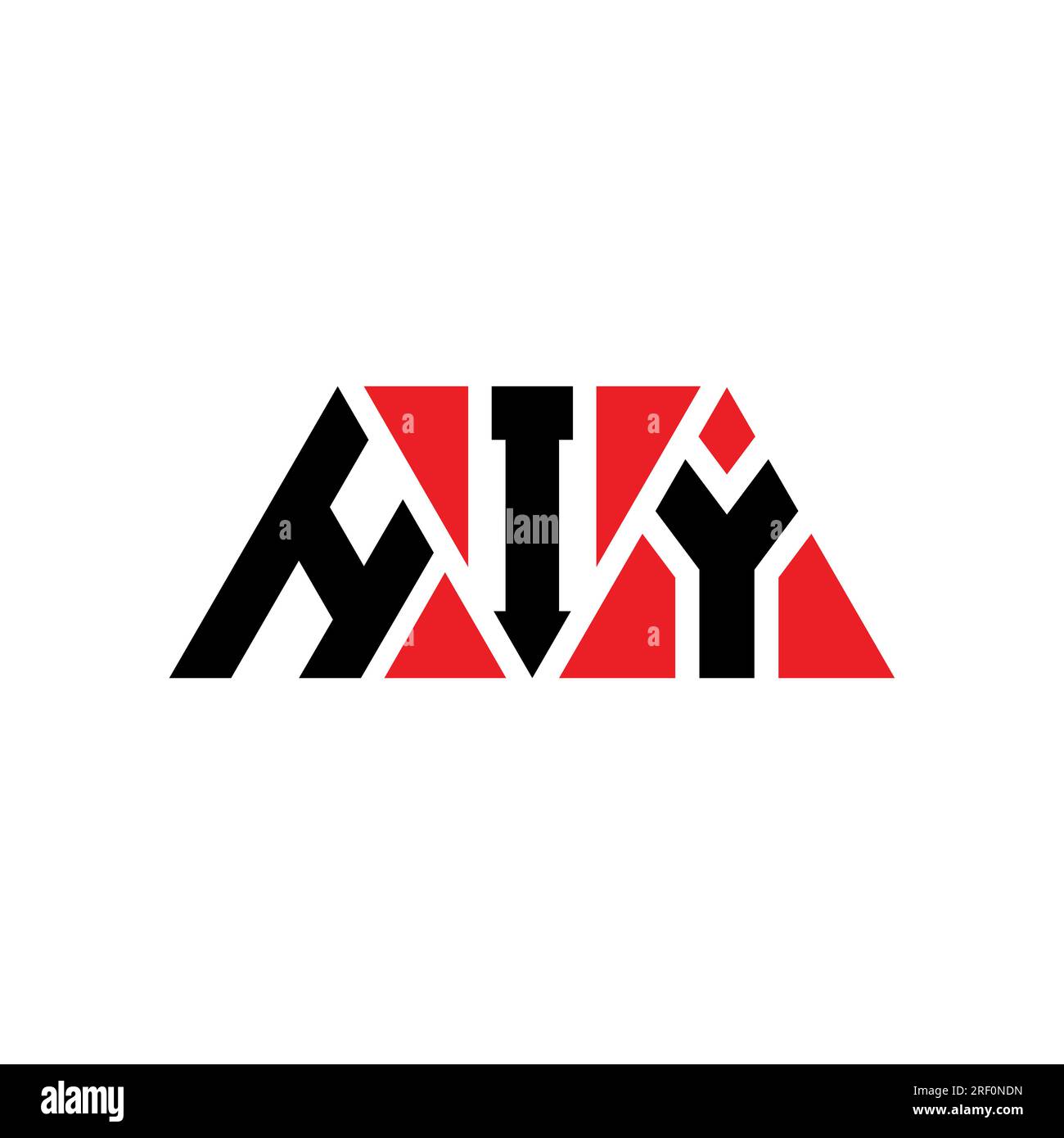 HIY triangle letter logo design with triangle shape. HIY triangle logo ...