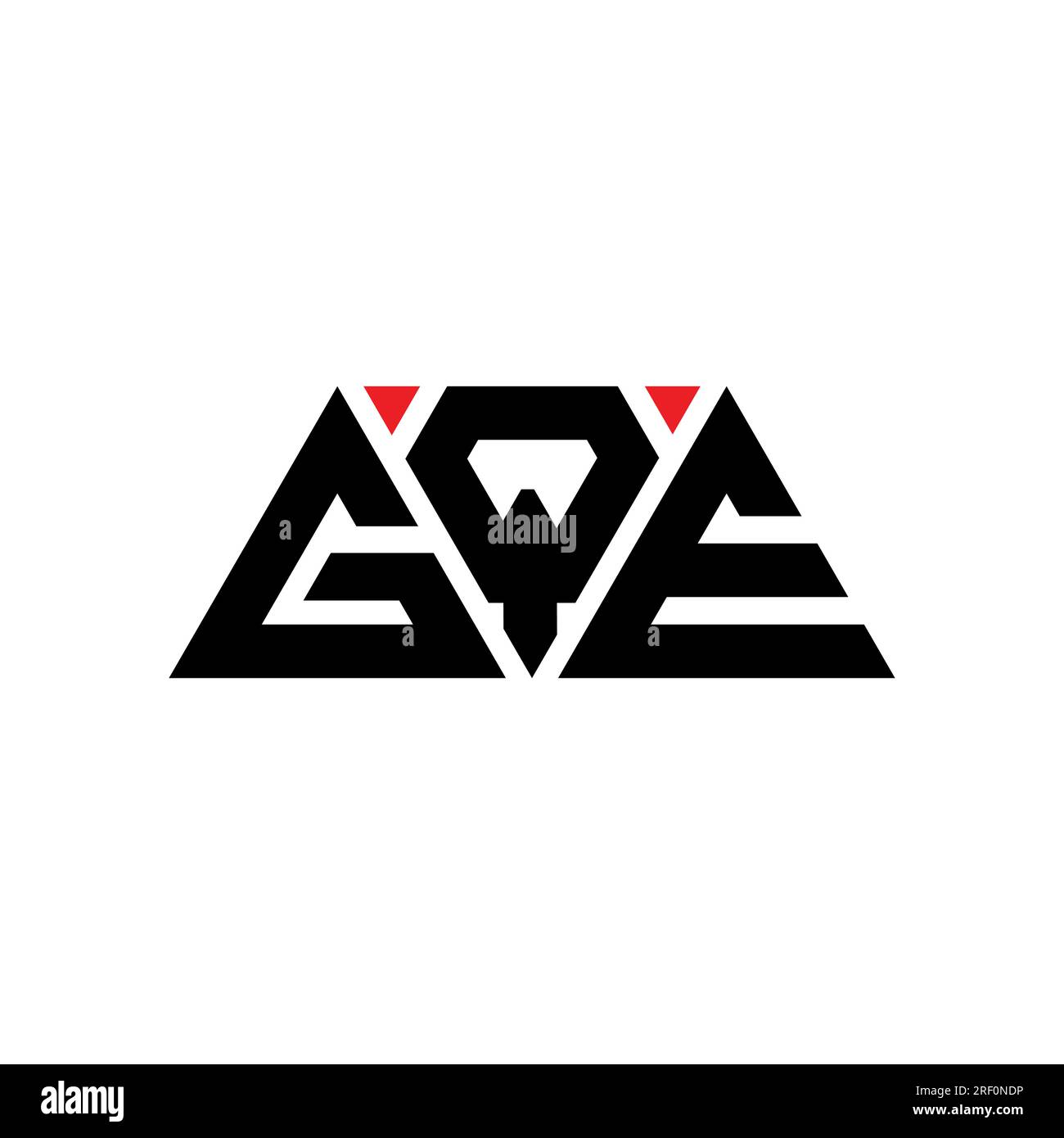 GQE triangle letter logo design with triangle shape. GQE triangle logo ...