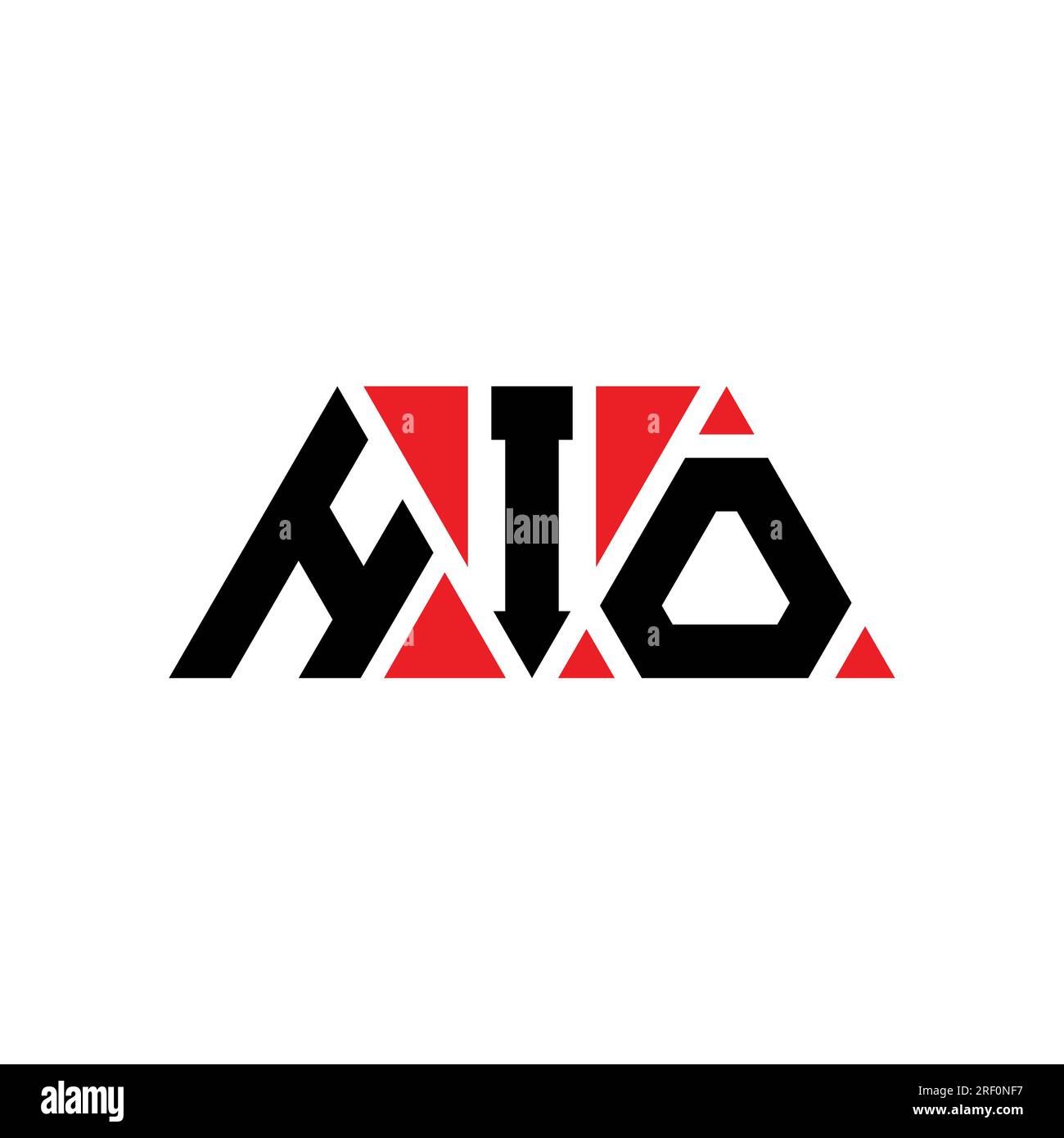 HIO triangle letter logo design with triangle shape. HIO triangle logo ...