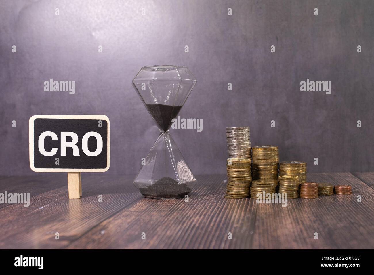 CRO text on white paper on light background with charts paper Stock ...