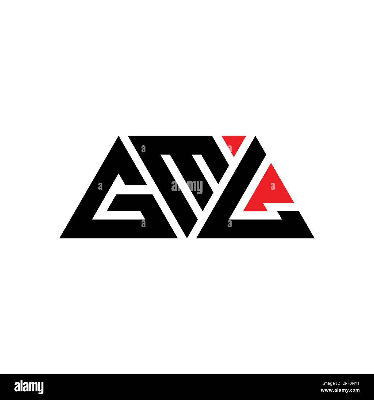 GML triangle letter logo design with triangle shape. GML triangle logo ...