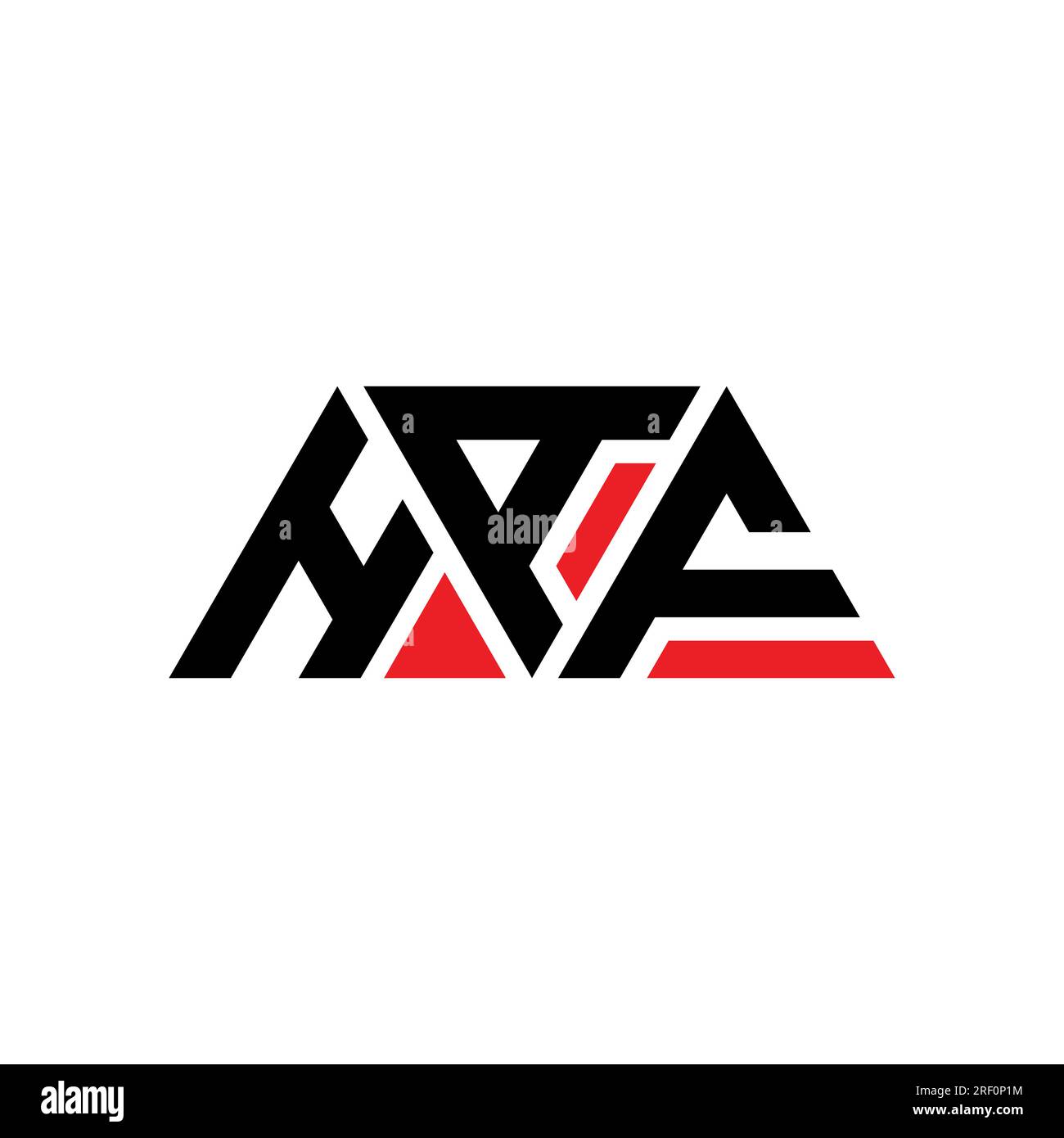 HAF triangle letter logo design with triangle shape. HAF triangle logo ...