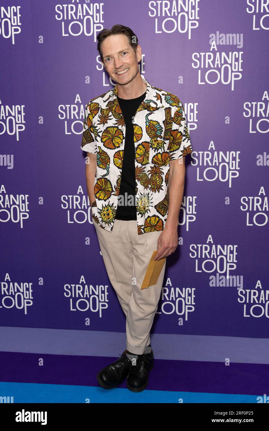 Red Carpet arrivals at Press night for 'A Strange Loop' at the Barbican Featuring: Dan Gillespie ...