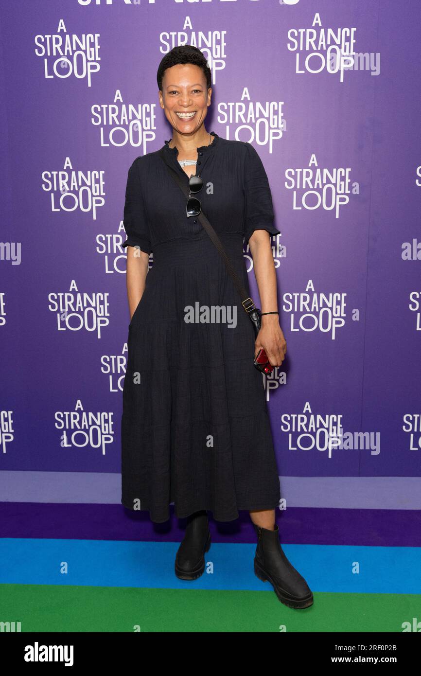 Red Carpet arrivals at Press night for 'A Strange Loop' at the Barbican Featuring: Nina Sosanya ...