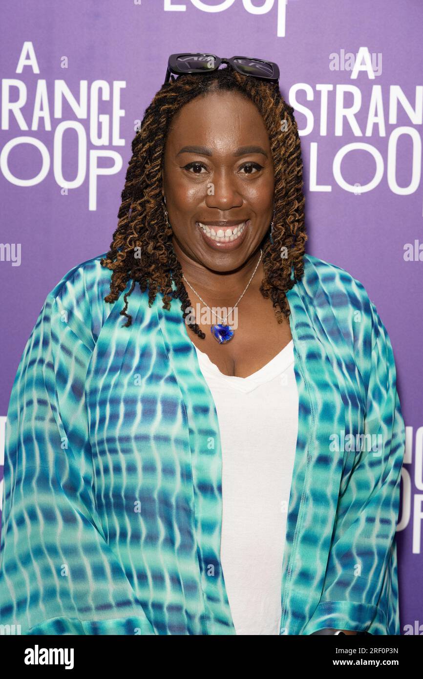 Red Carpet arrivals at Press night for 'A Strange Loop' at the Barbican Featuring: Chizzy ...