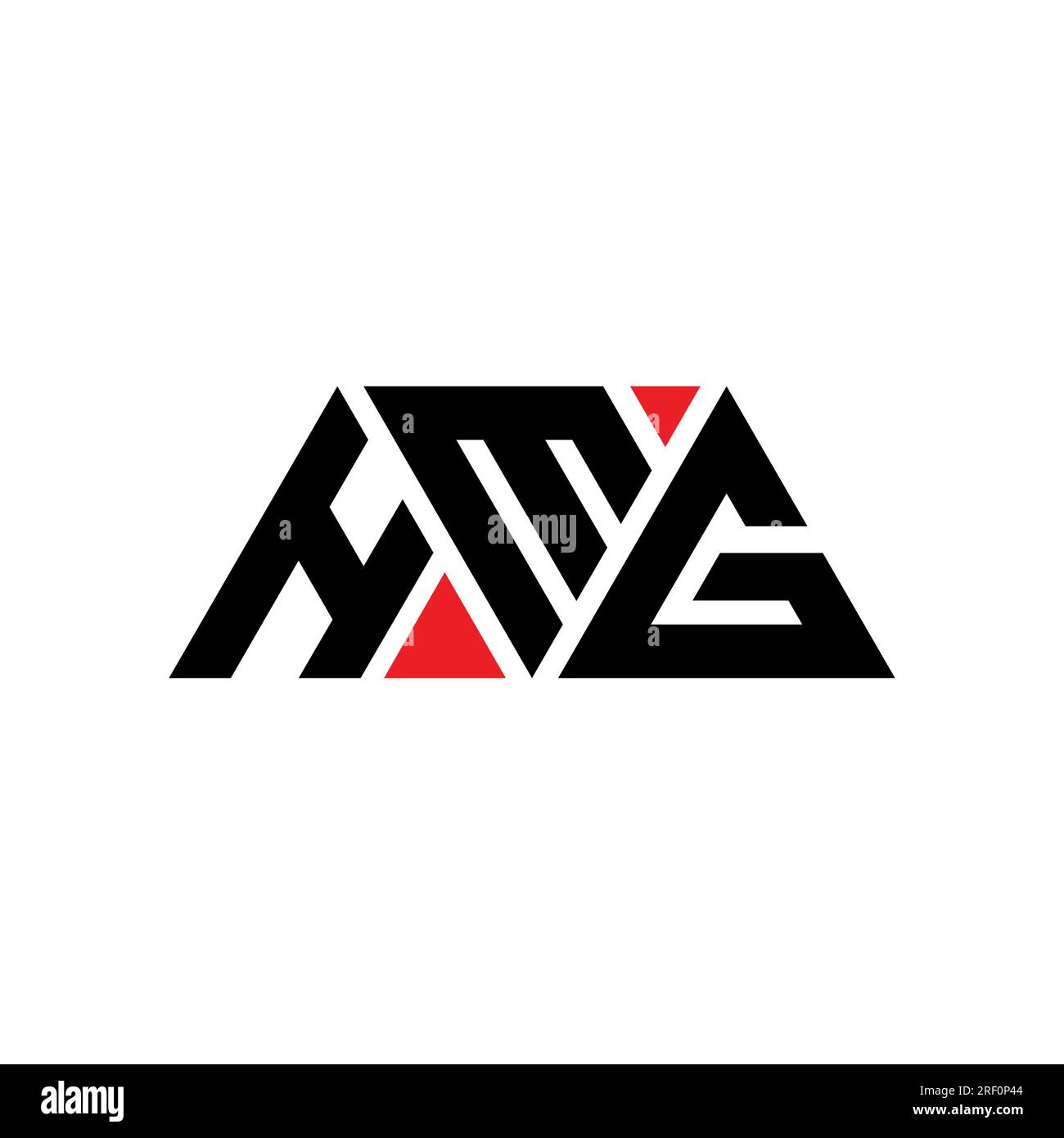 HMG triangle letter logo design with triangle shape. HMG triangle logo ...