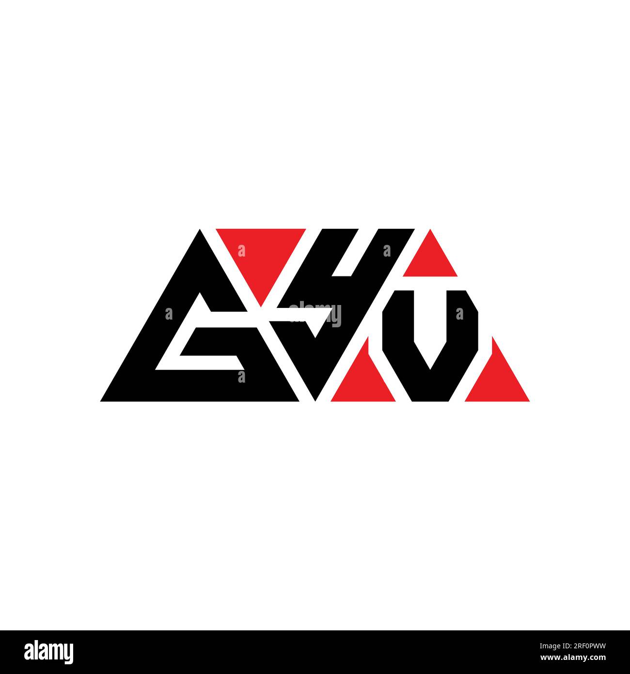 GYV triangle letter logo design with triangle shape. GYV triangle logo ...