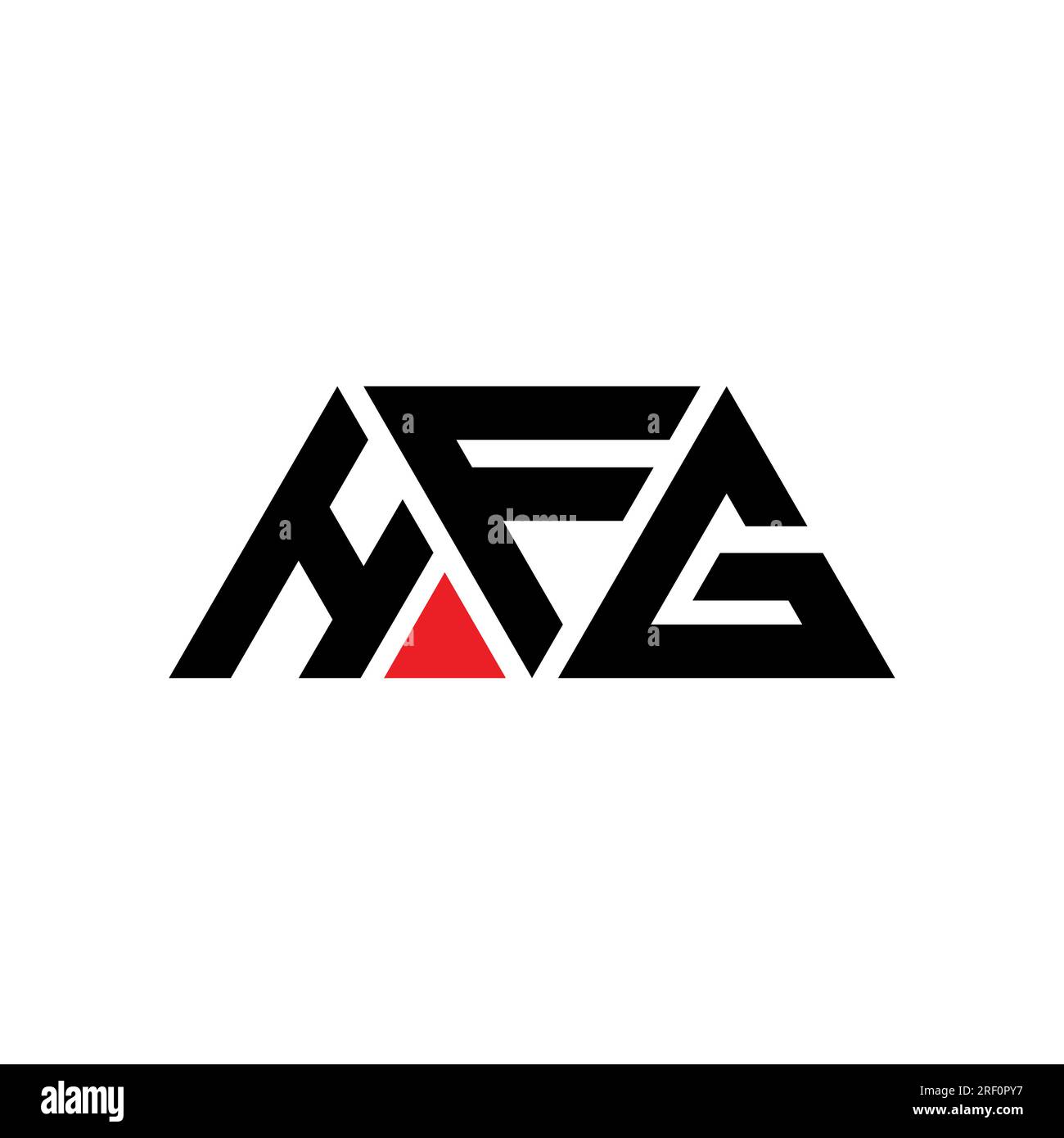 HFG triangle letter logo design with triangle shape. HFG triangle logo ...