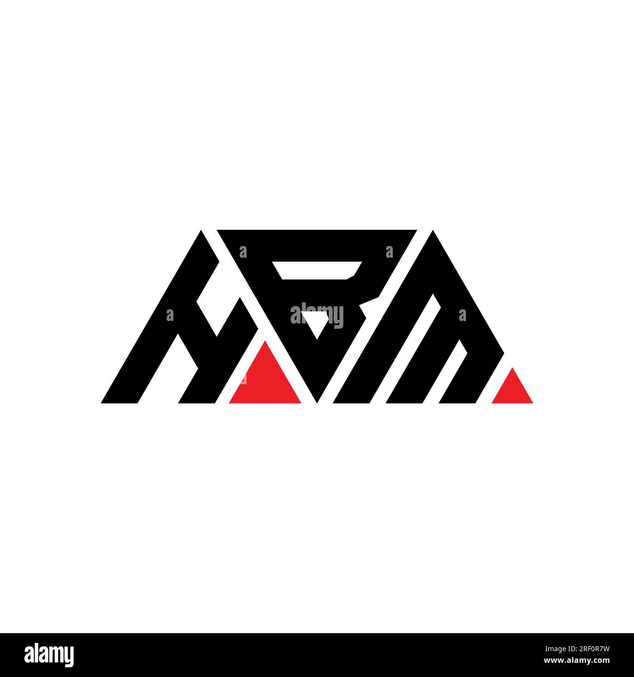 HBM triangle letter logo design with triangle shape. HBM triangle logo ...