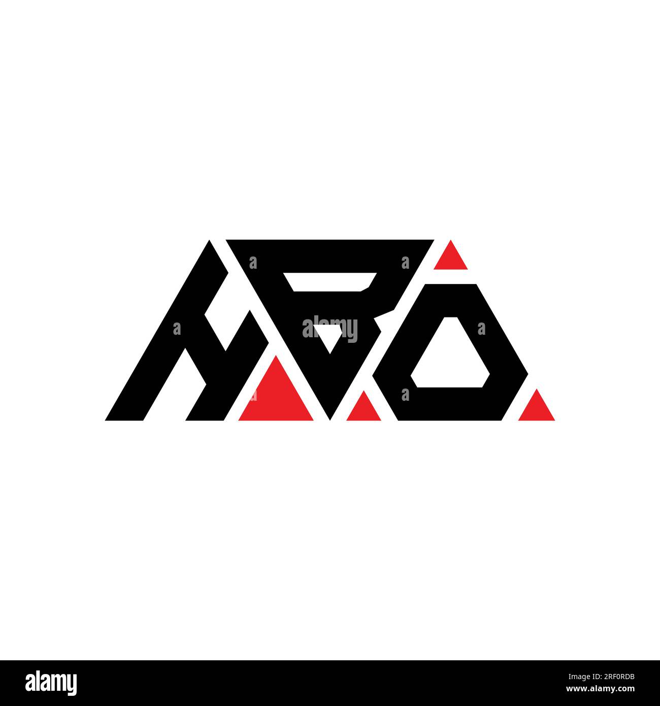 HBO triangle letter logo design with triangle shape. HBO triangle logo ...