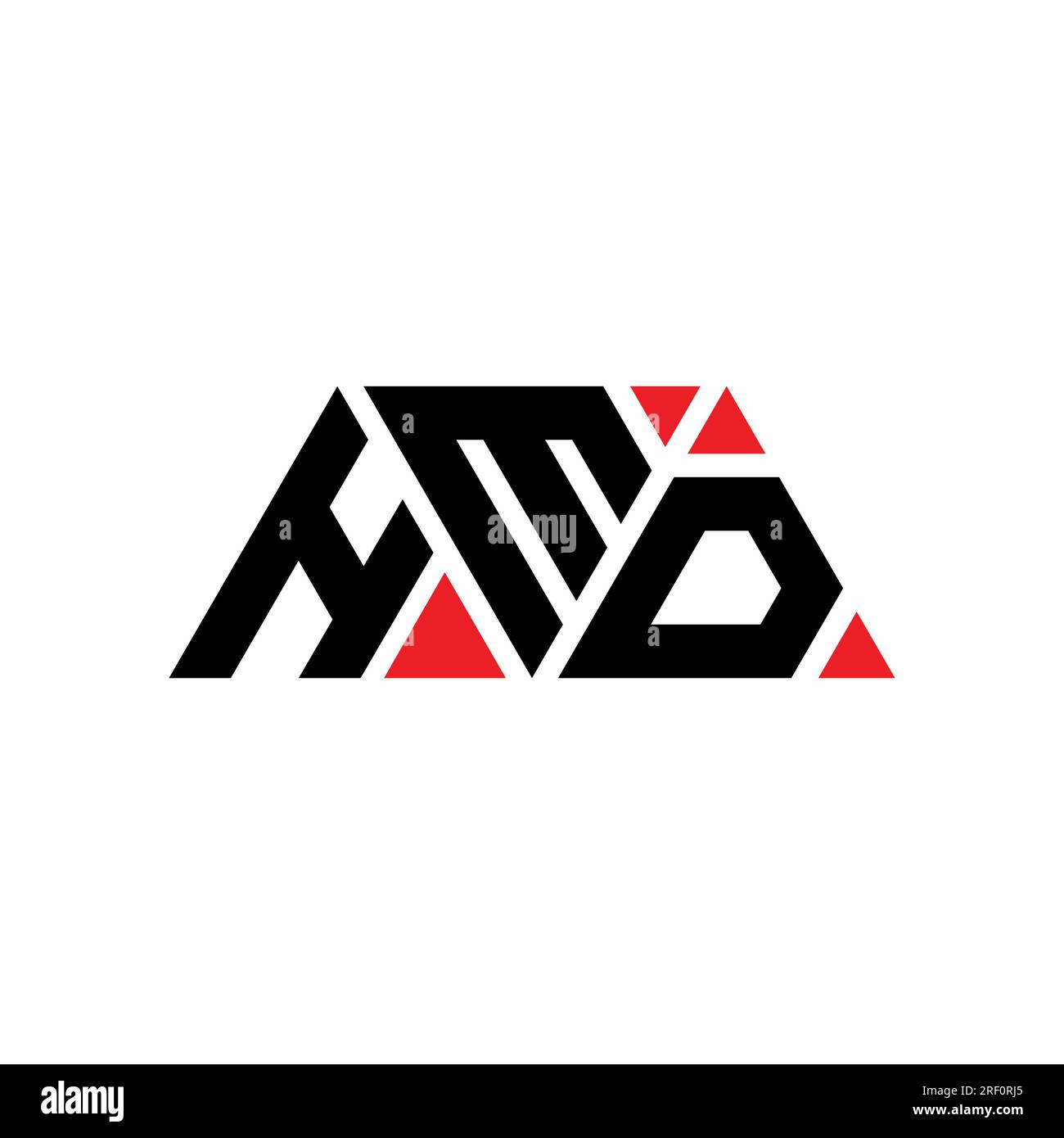 HMD triangle letter logo design with triangle shape. HMD triangle logo ...