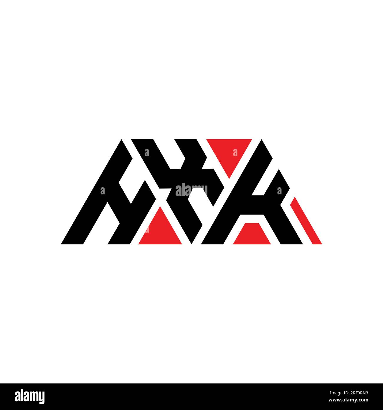 HXK triangle letter logo design with triangle shape. HXK triangle logo ...