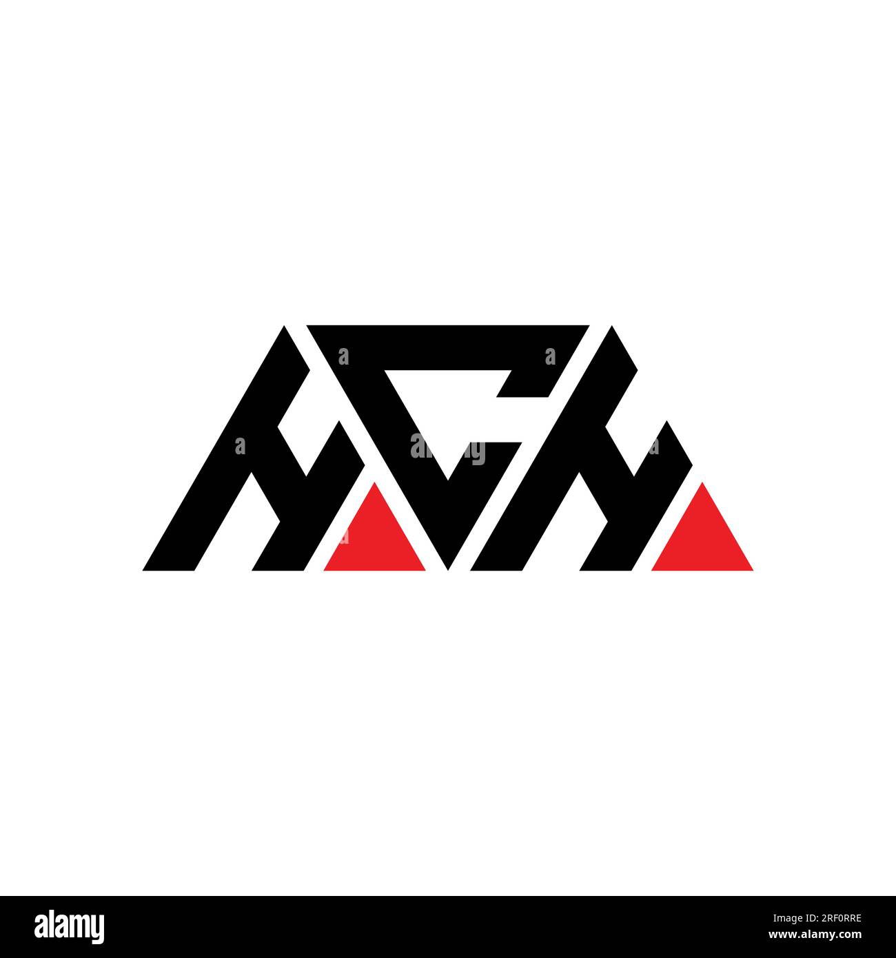 HCH triangle letter logo design with triangle shape. HCH triangle logo ...
