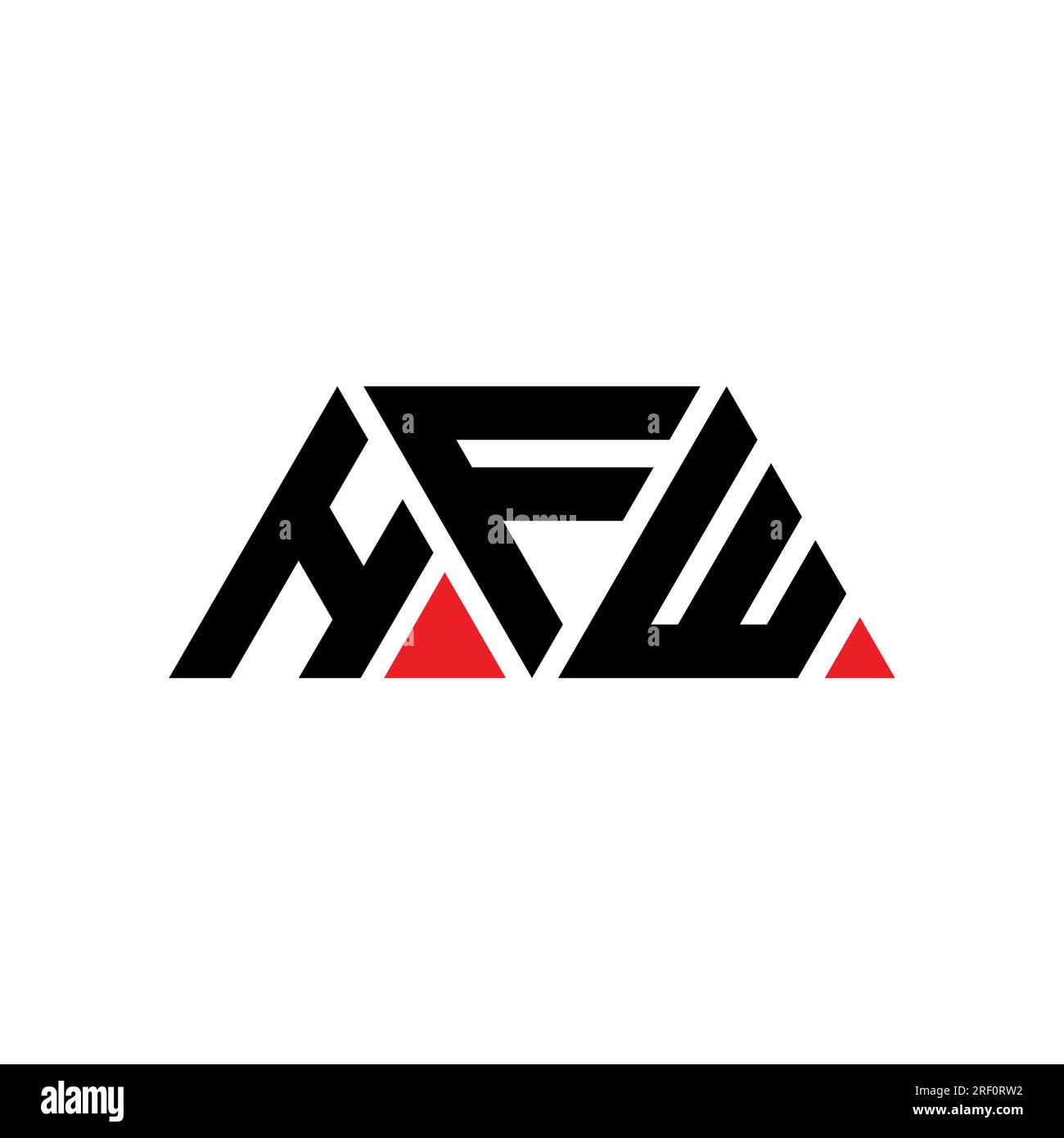 HFW triangle letter logo design with triangle shape. HFW triangle logo ...