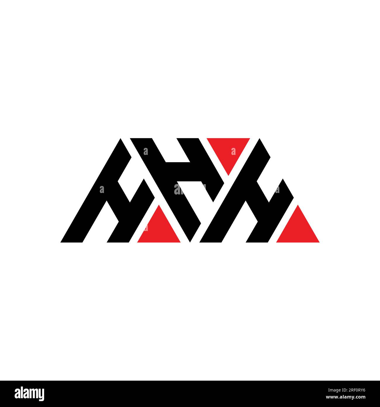 HHH triangle letter logo design with triangle shape. HHH triangle logo ...