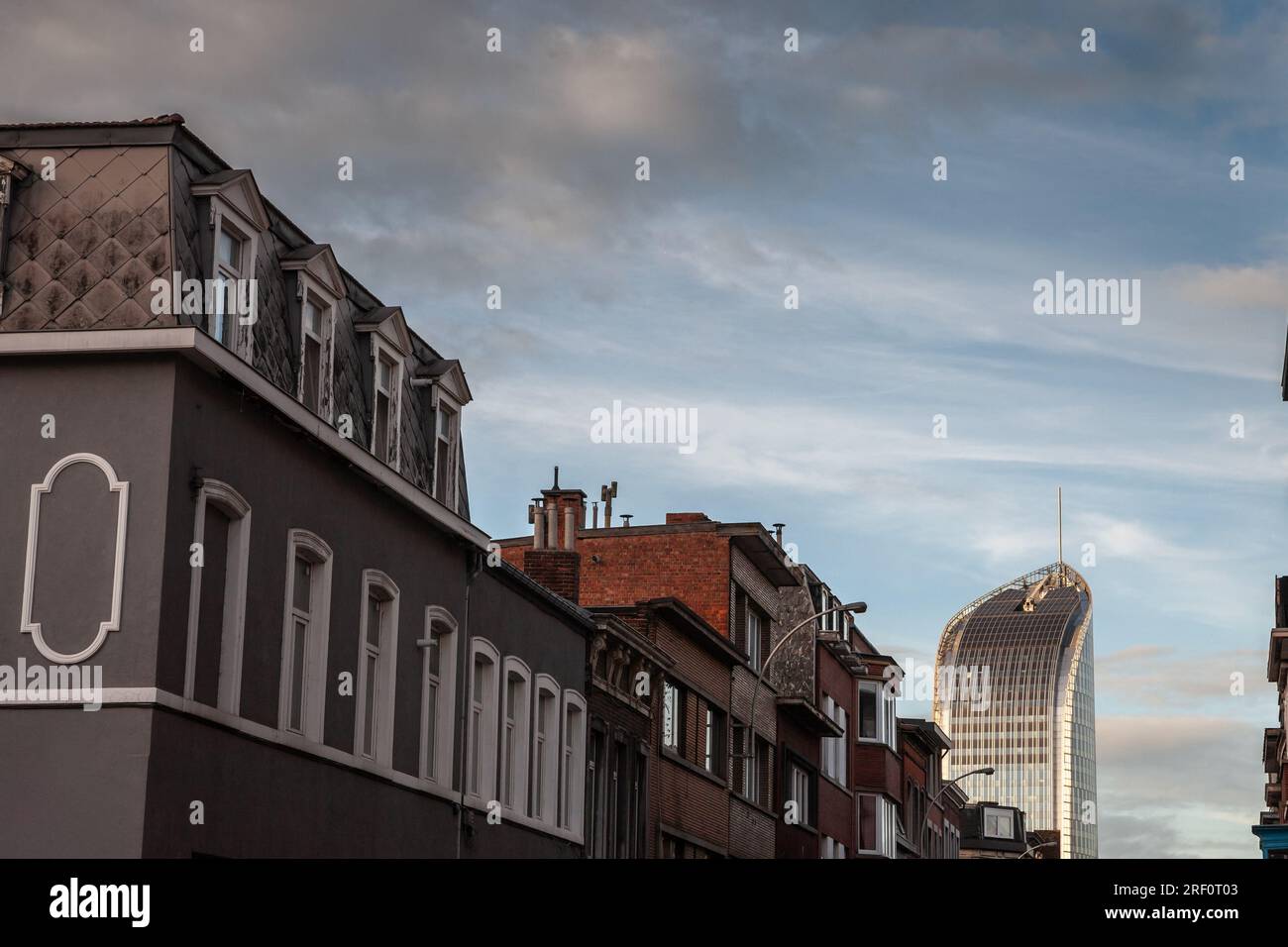 Picture of a typical panorama of the city center of Liege, Belgium ...