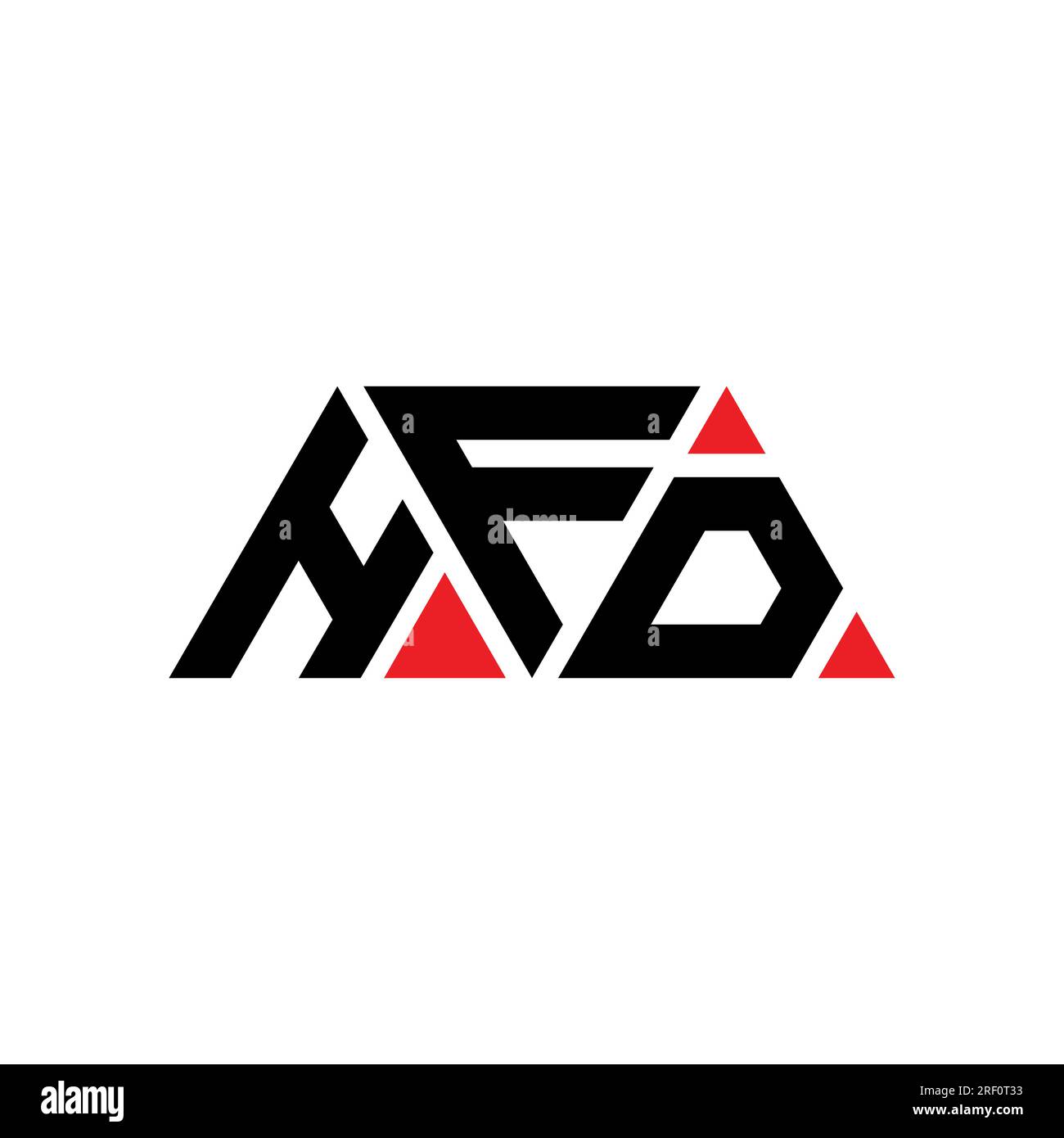 HFD triangle letter logo design with triangle shape. HFD triangle logo ...