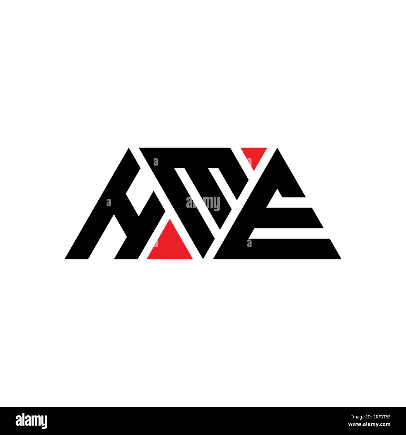 HME triangle letter logo design with triangle shape. HME triangle logo ...