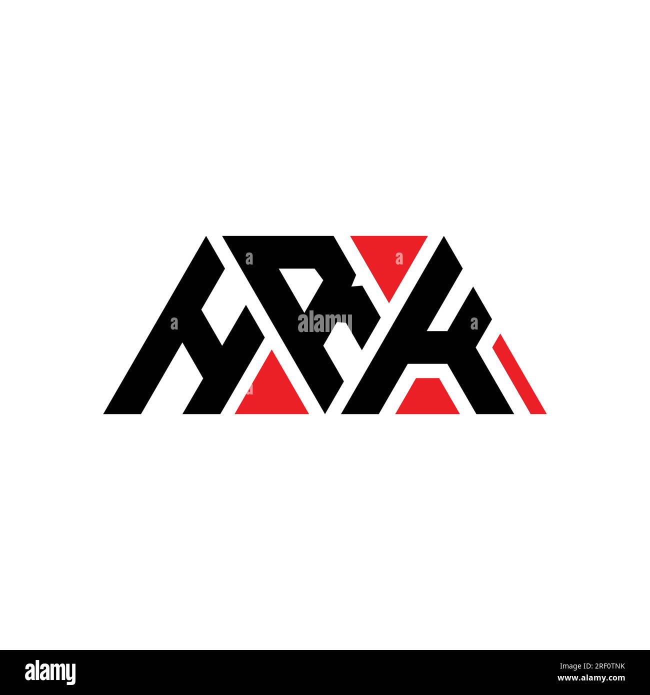 HRK triangle letter logo design with triangle shape. HRK triangle logo ...