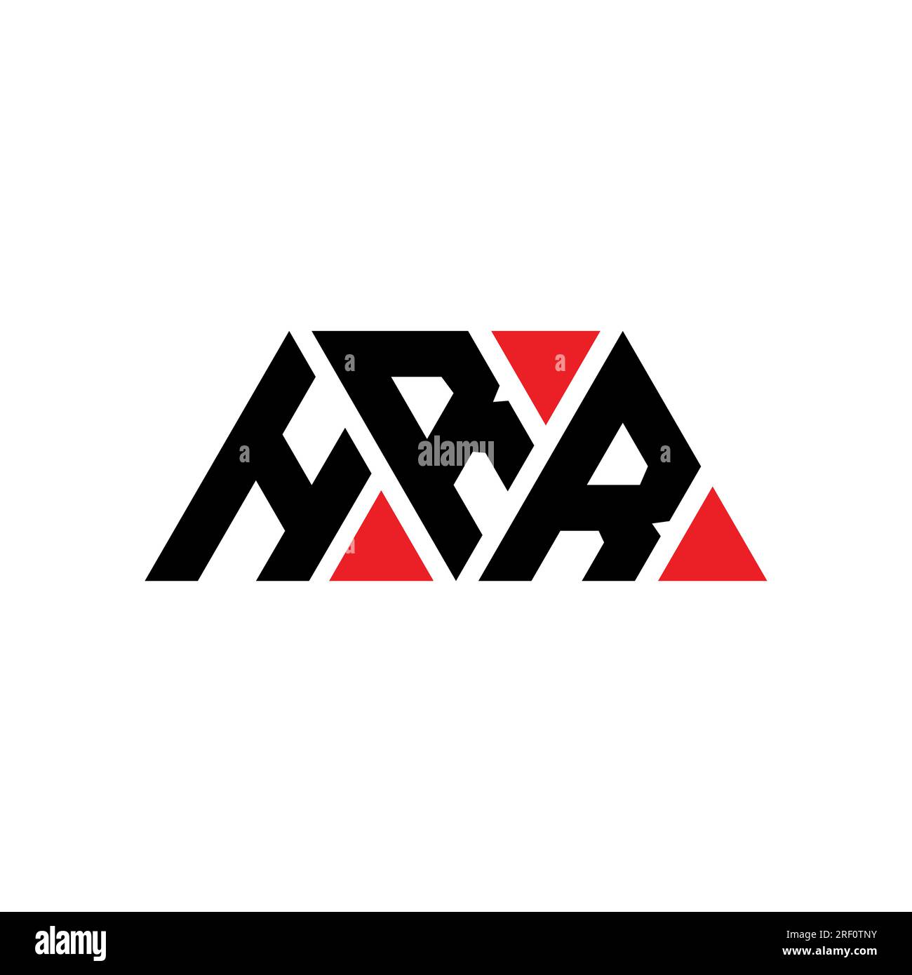 HRR triangle letter logo design with triangle shape. HRR triangle logo ...