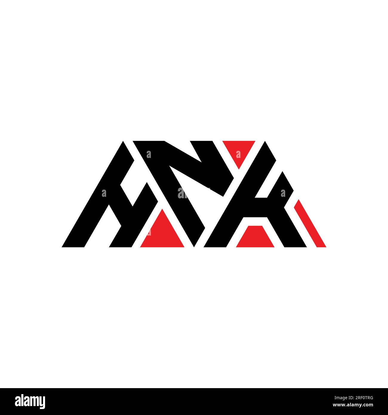 HNK triangle letter logo design with triangle shape. HNK triangle logo ...