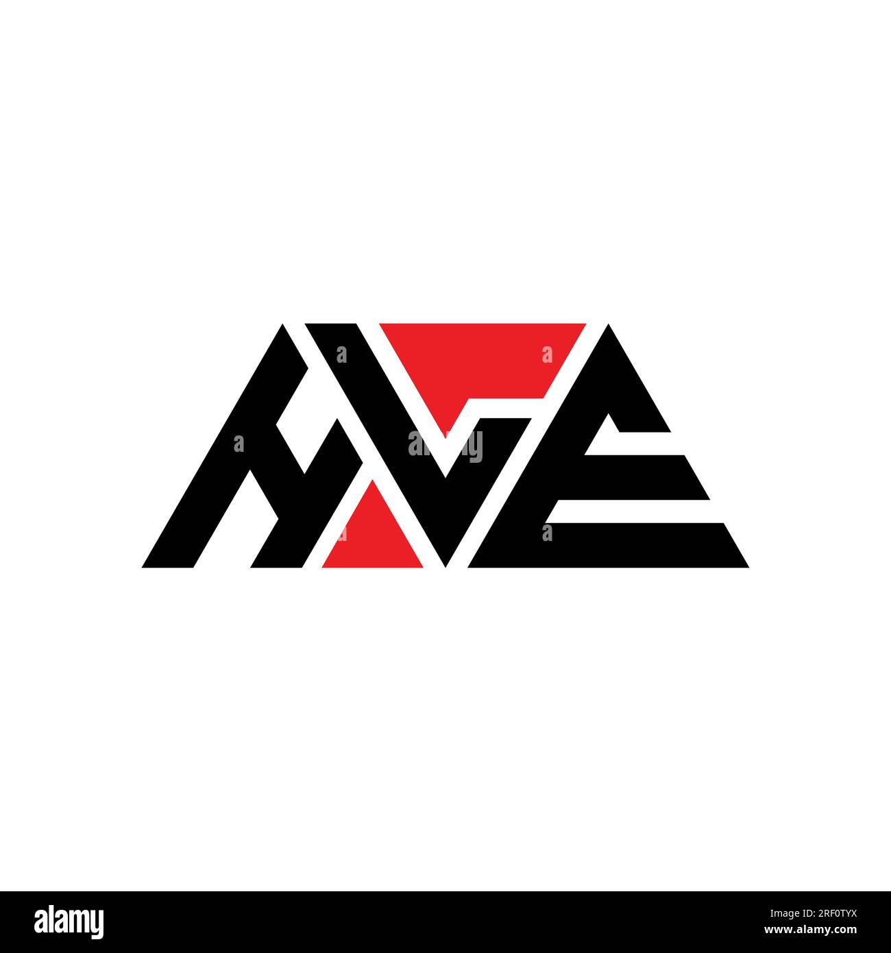HLE triangle letter logo design with triangle shape. HLE triangle logo ...
