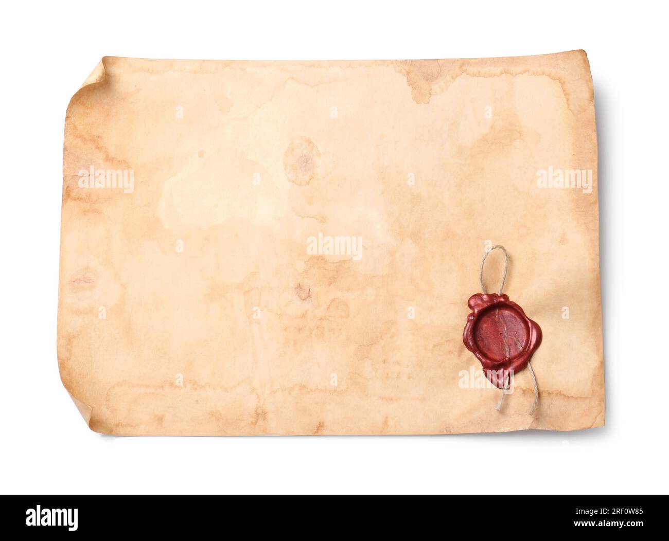 Old paper texture map text design Cut Out Stock Images & Pictures - Alamy