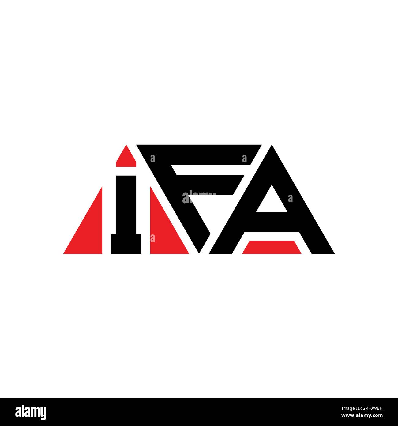 IFA triangle letter logo design with triangle shape. IFA triangle logo ...