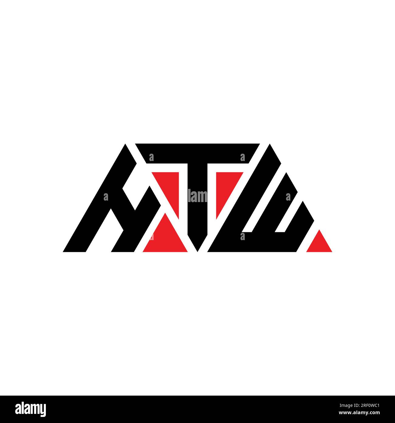 HTW triangle letter logo design with triangle shape. HTW triangle logo ...