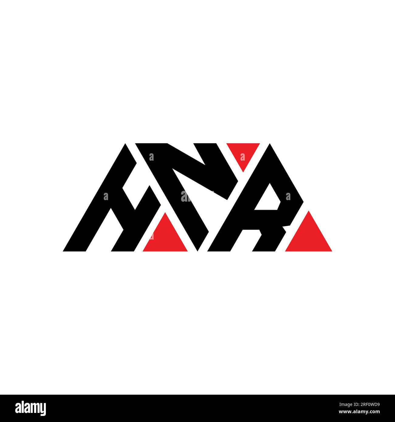 HNR triangle letter logo design with triangle shape. HNR triangle logo ...