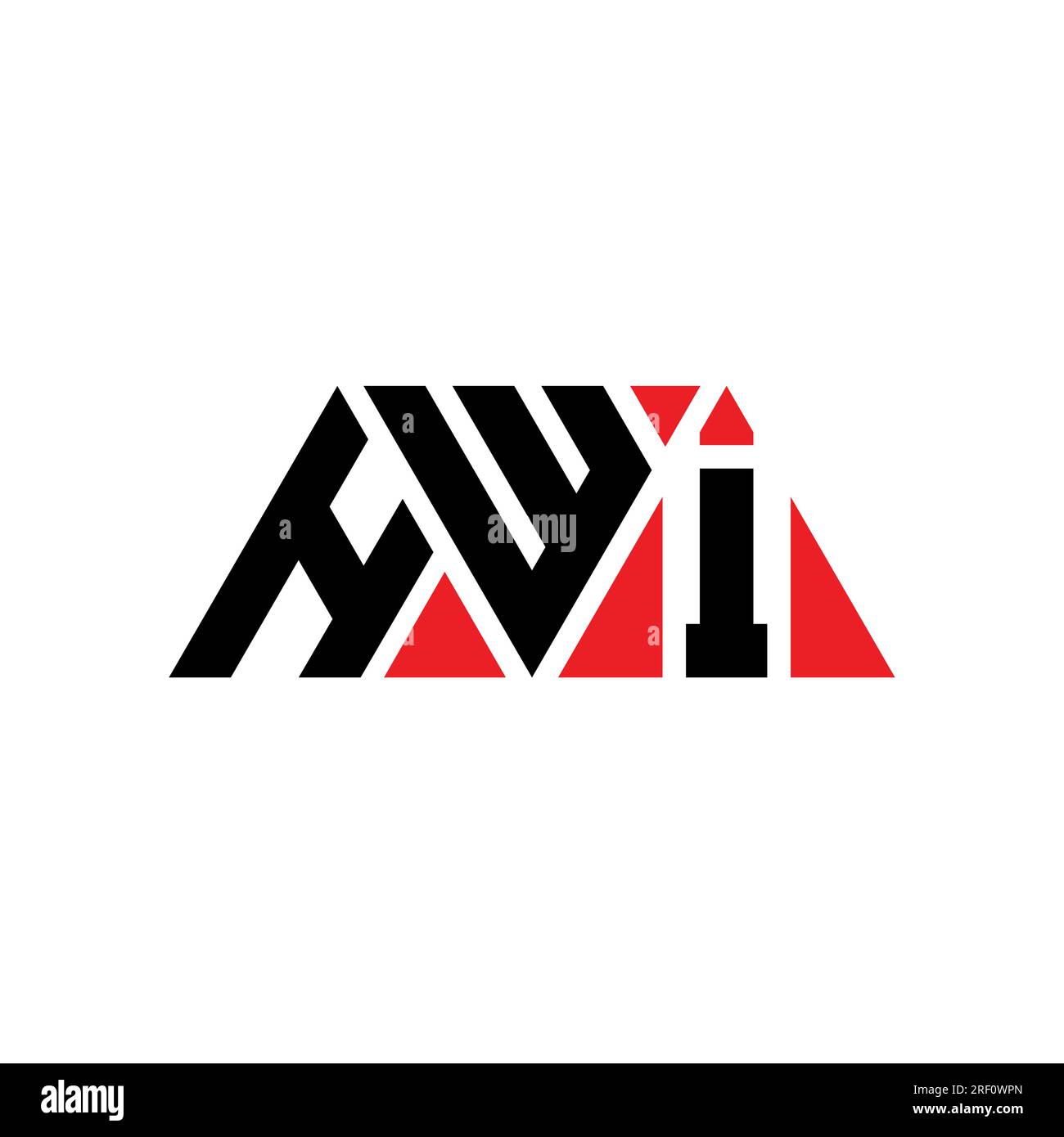 HWI triangle letter logo design with triangle shape. HWI triangle logo ...