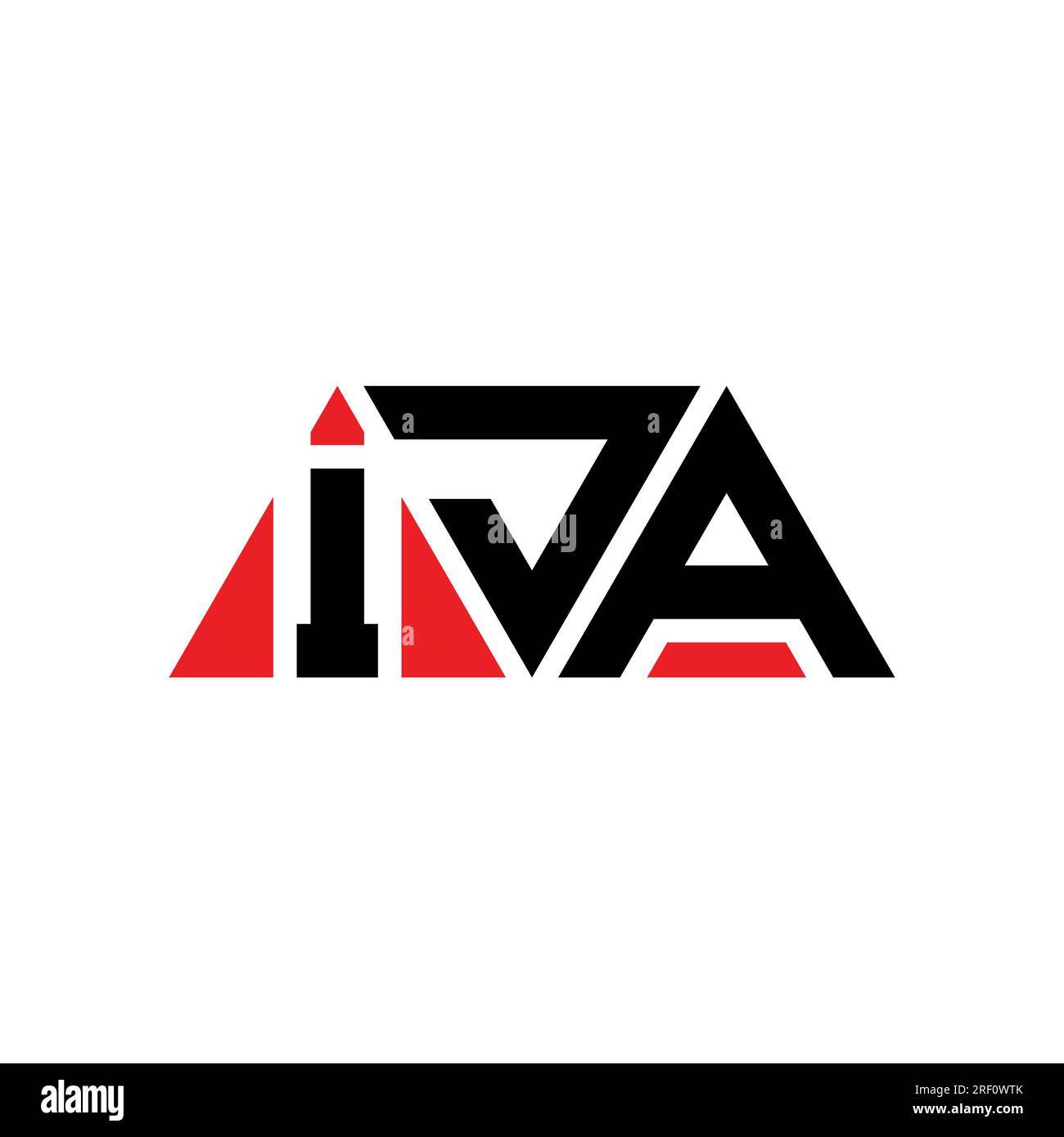 IJA triangle letter logo design with triangle shape. IJA triangle logo ...