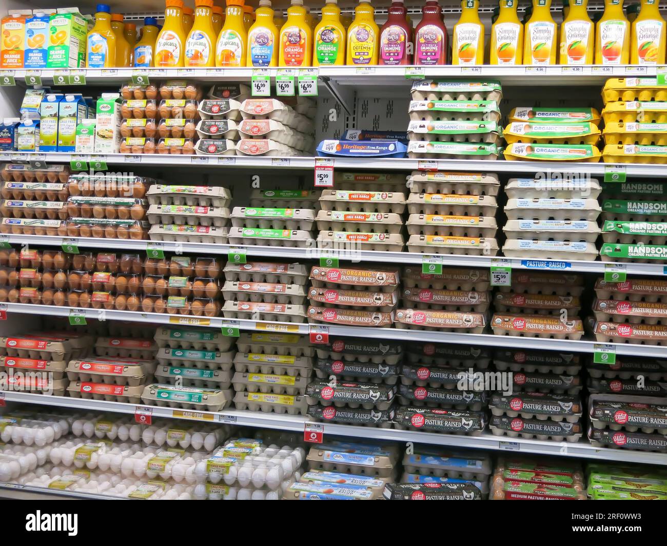 Food Items for Sale in Supermarket Stock Photo - Alamy