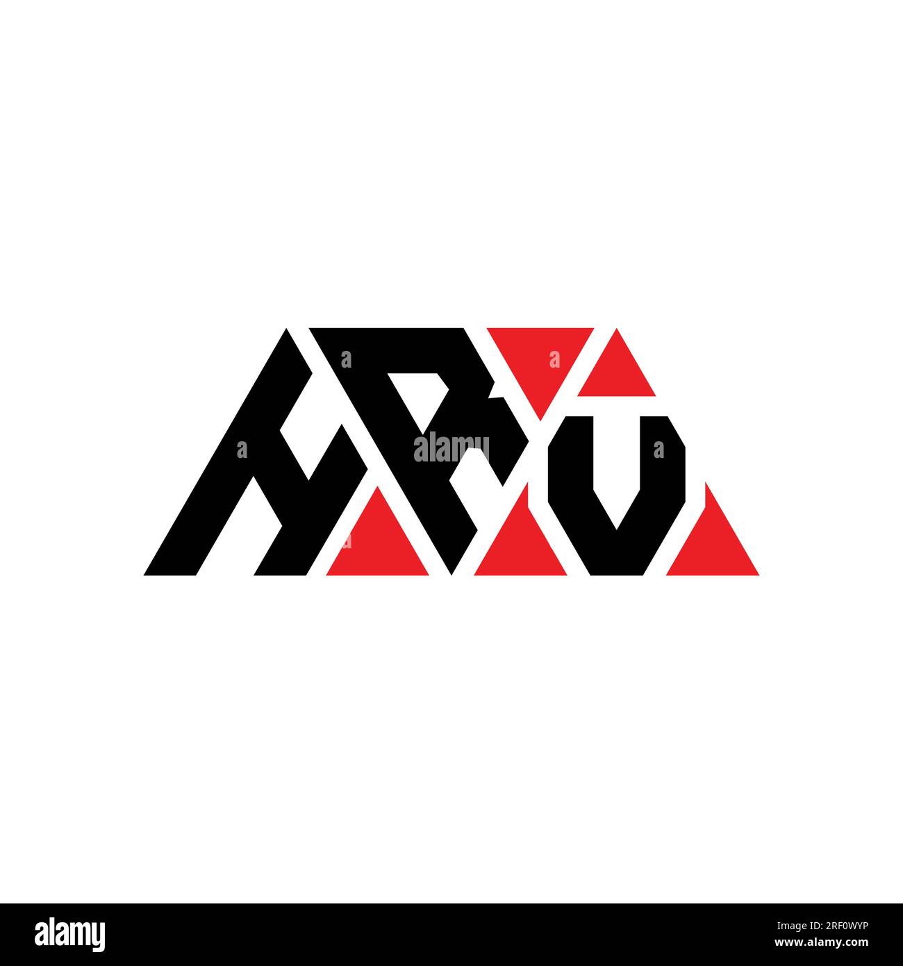 HRV triangle letter logo design with triangle shape. HRV triangle logo ...