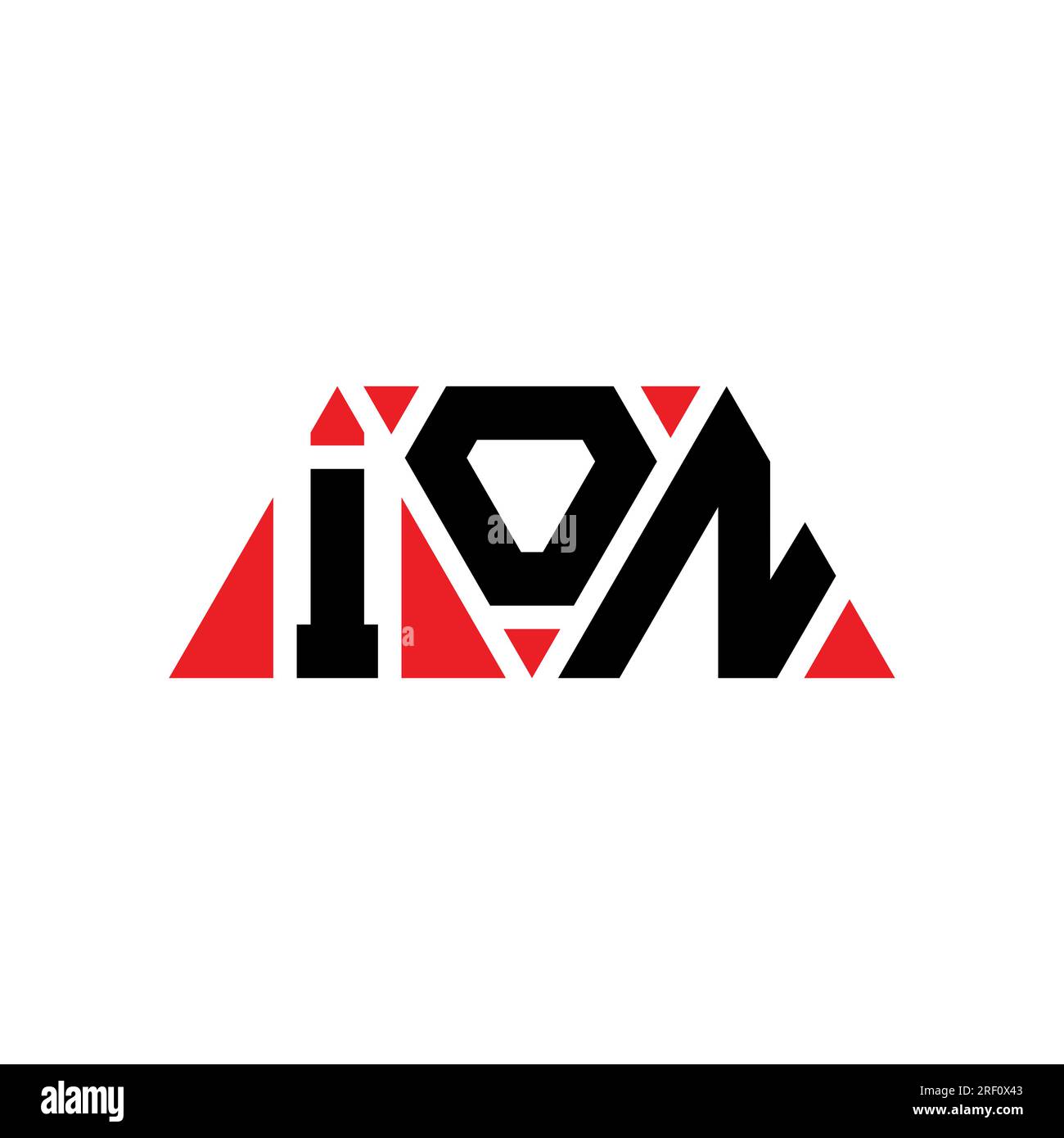 ION triangle letter logo design with triangle shape. ION triangle logo ...