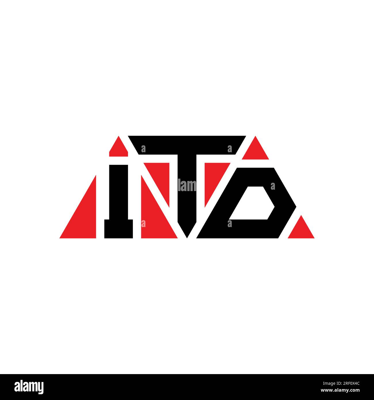 ITD triangle letter logo design with triangle shape. ITD triangle logo ...