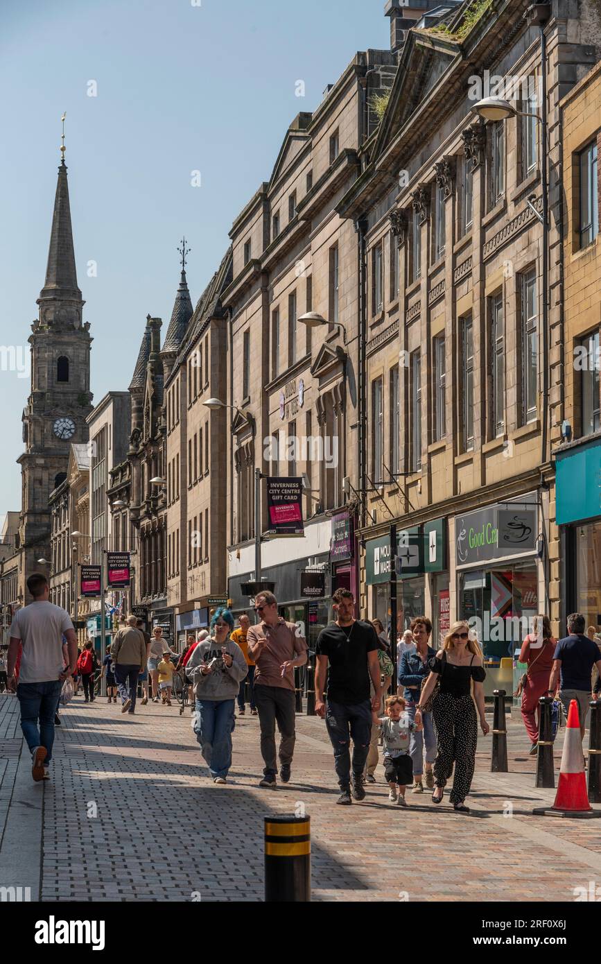 Inverness, Scotland, UK. 3 June 2023. Inverness city centre shopping ...