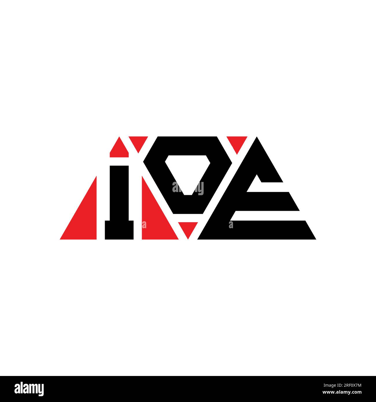 IOE triangle letter logo design with triangle shape. IOE triangle logo ...