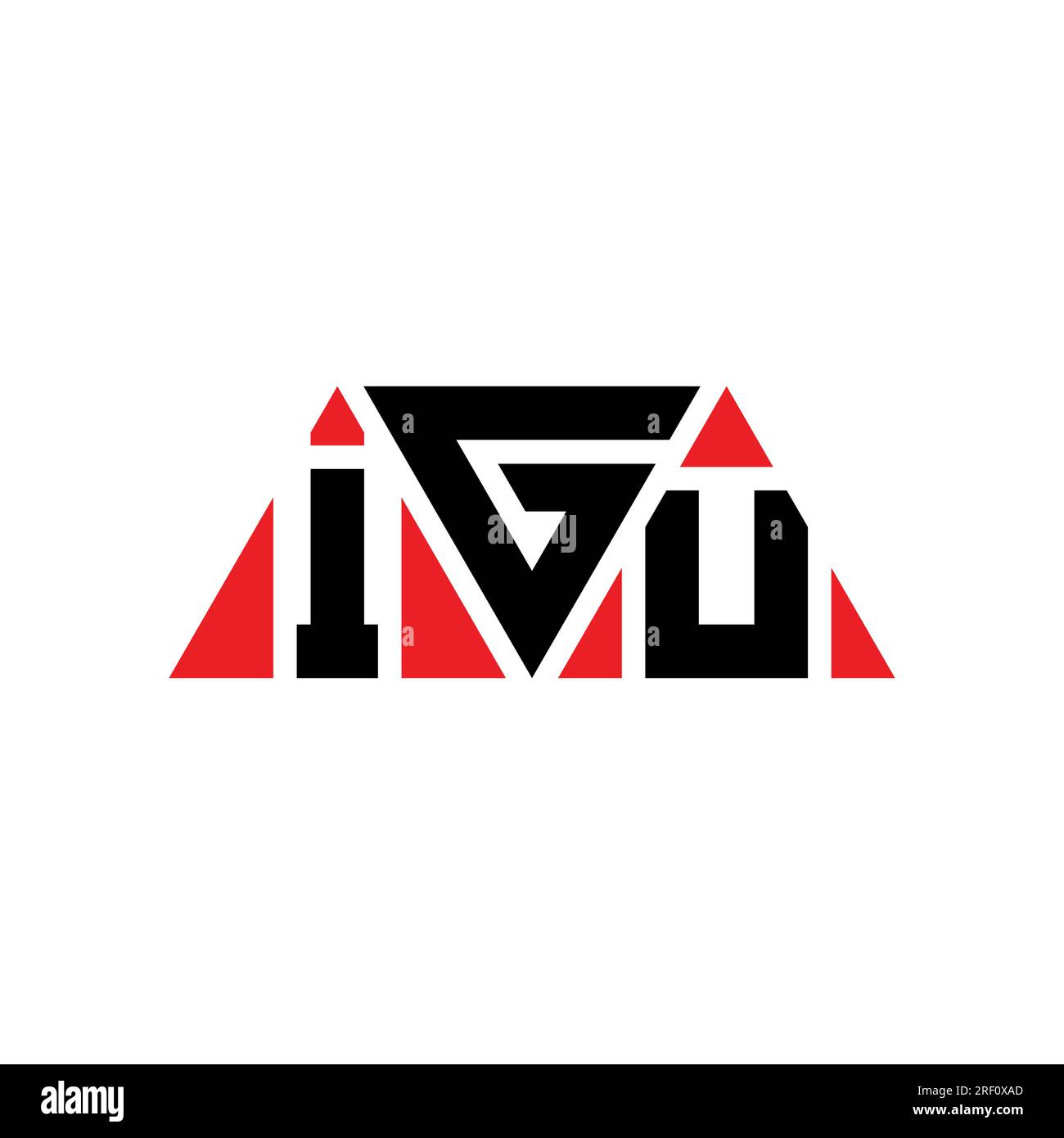 IGU triangle letter logo design with triangle shape. IGU triangle logo ...